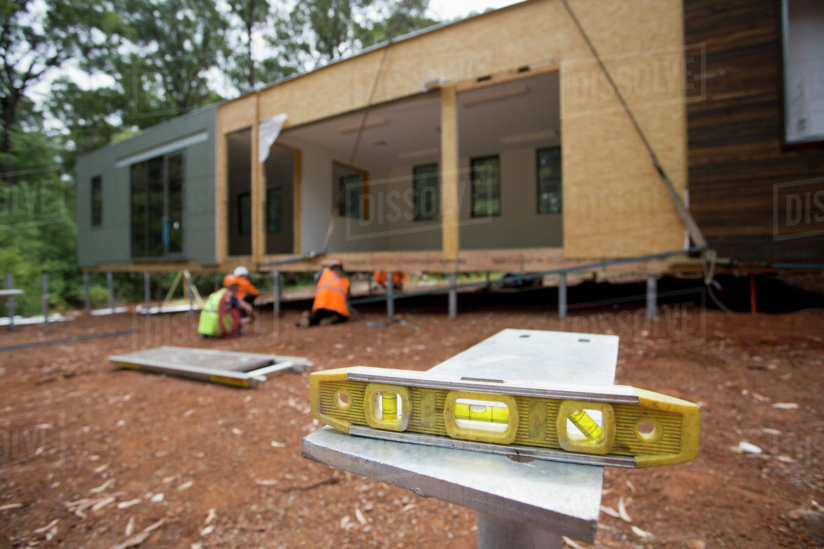 Level on table at construction site - Royalty-free Stock Photo | Dissolve