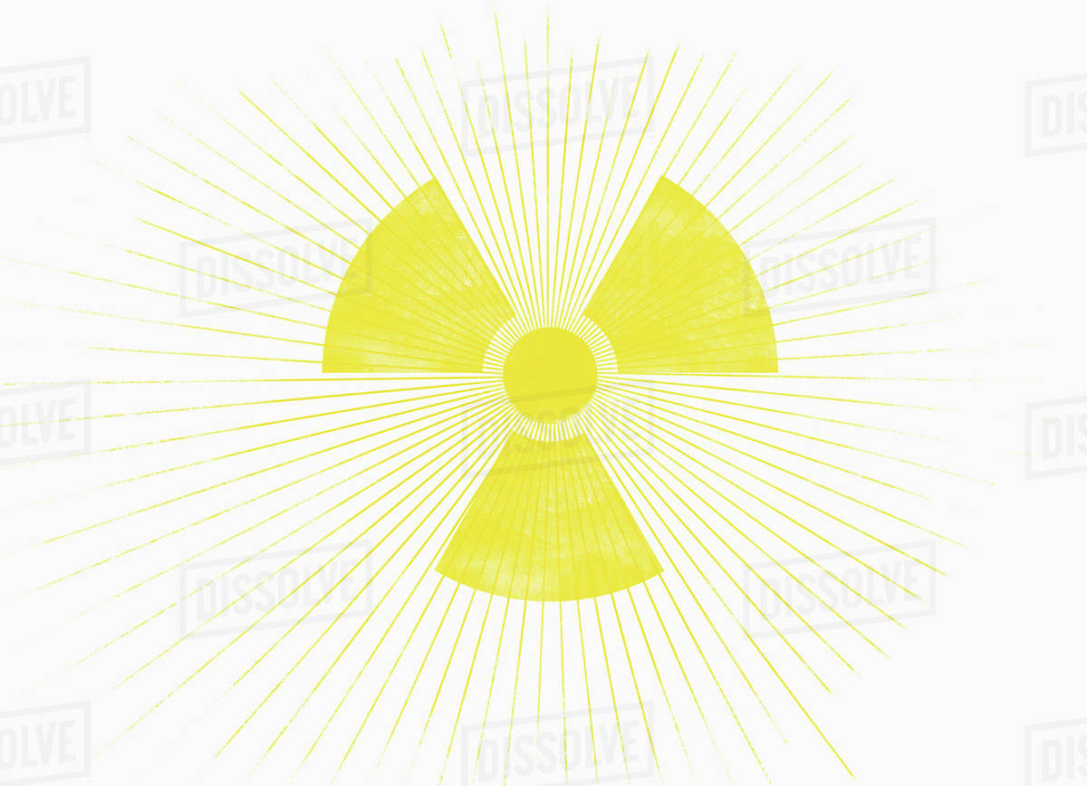 The sun in shape of a radioactive warning symbol - Royalty-free Stock ...