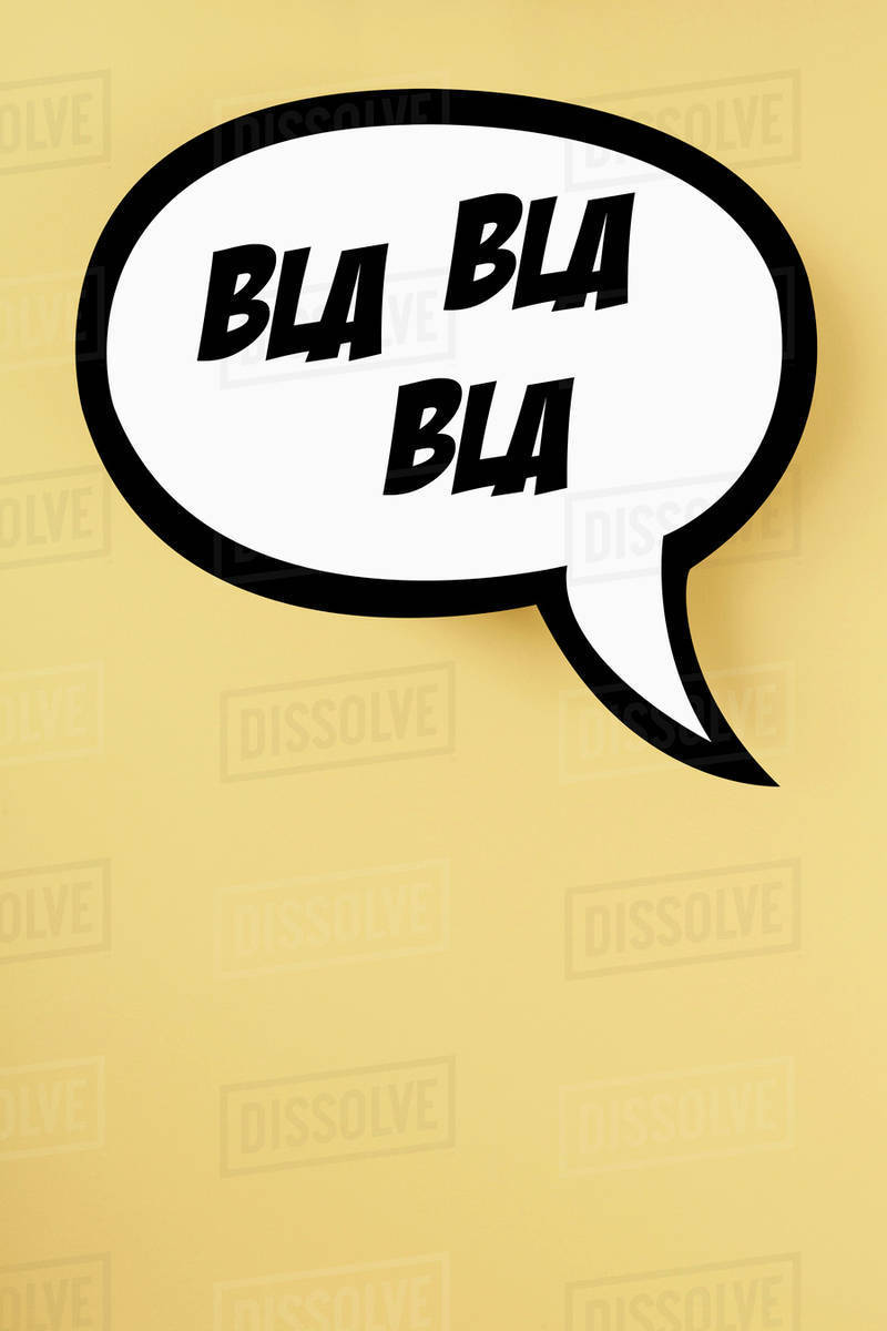 BLA speech bubbles against yellow background - Royalty-free Stock Photo ...