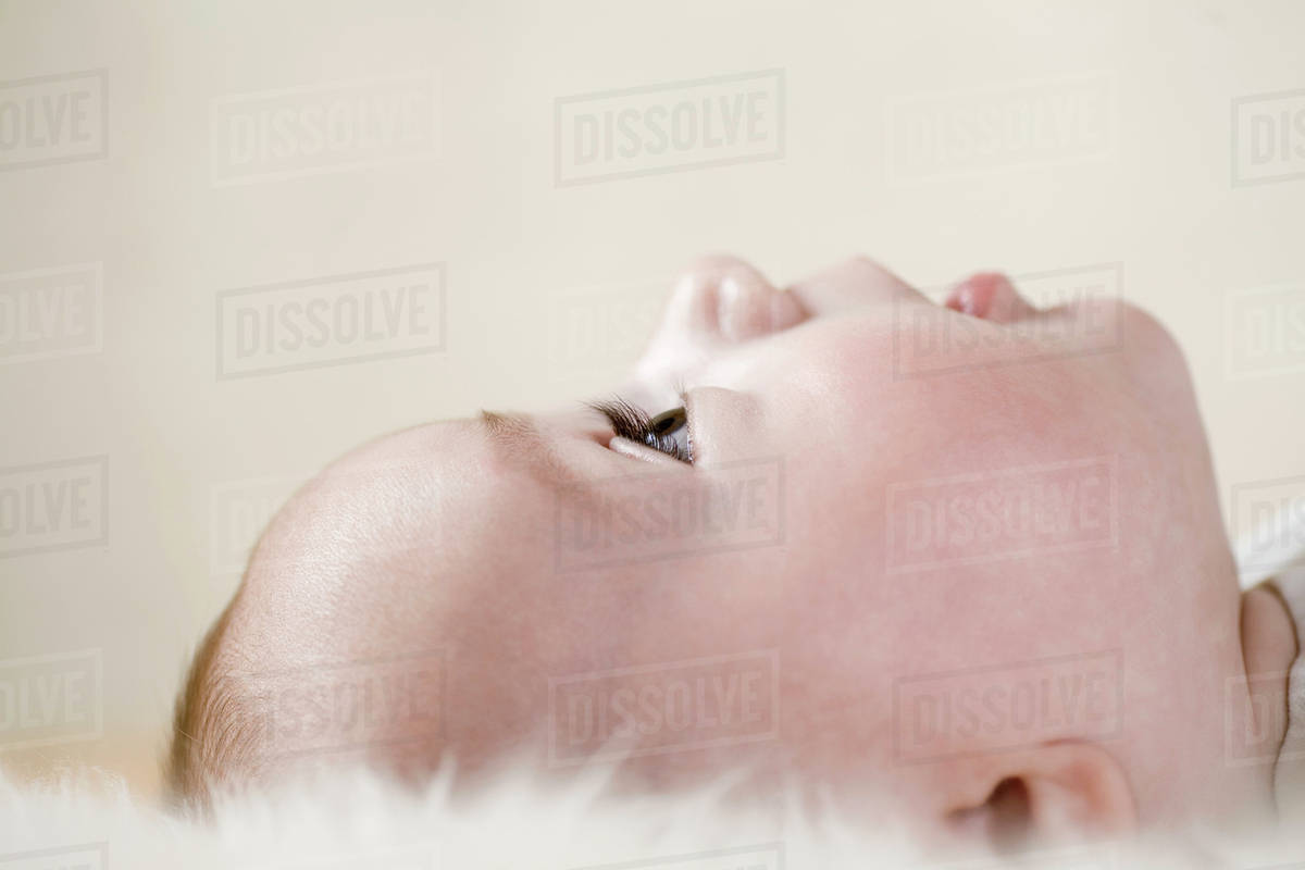 A baby looking up - Stock Photo - Dissolve