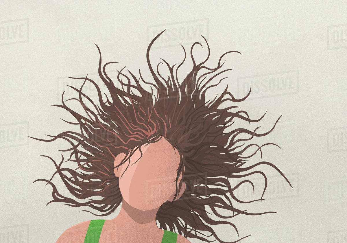 Carefree woman shaking head - Royalty-free Stock Photo | Dissolve