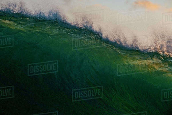 Full frame ocean wave tunnel - Royalty-free Stock Photo | Dissolve