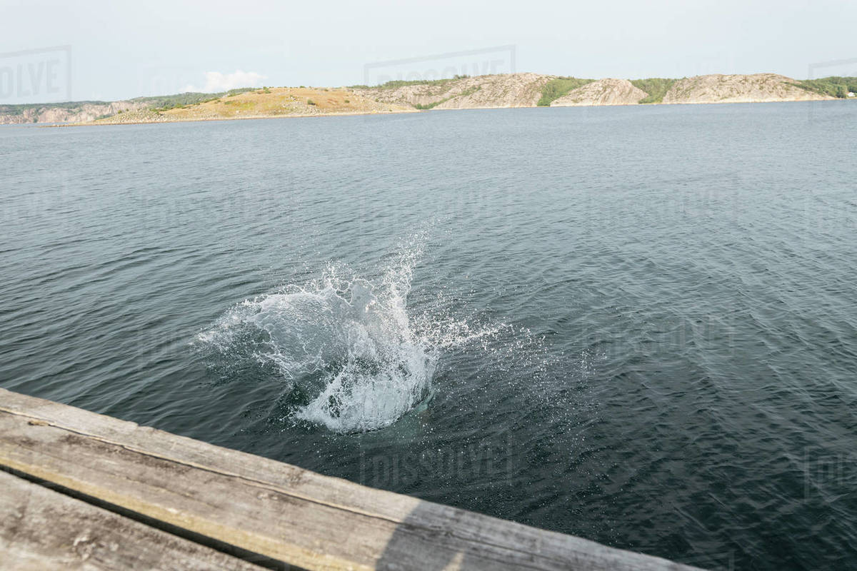 Splashing lake water - Royalty-free Stock Photo | Dissolve